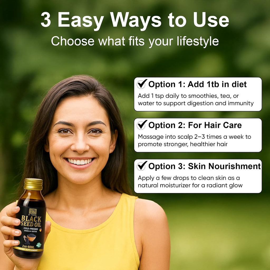 AL-TAQWA black seed oil uses