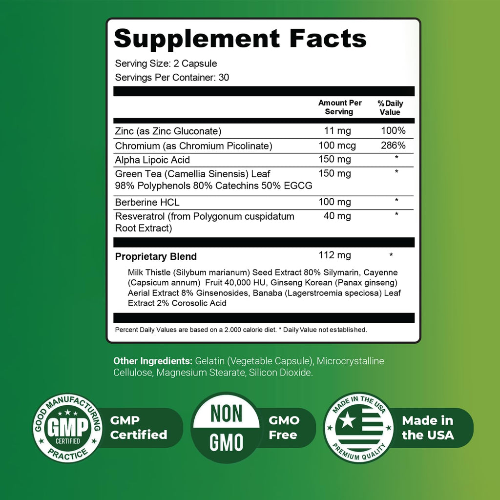 ALA and green tea antioxidant support