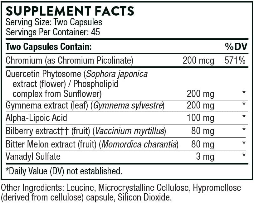 ALA and quercetin for healthy glucose