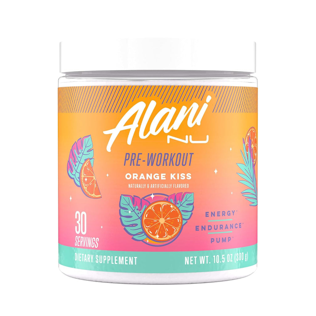 Alani Nu pre-workout powder orange flavour