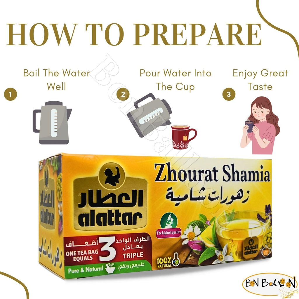 Alattar Zhourat Shamia tea benefits