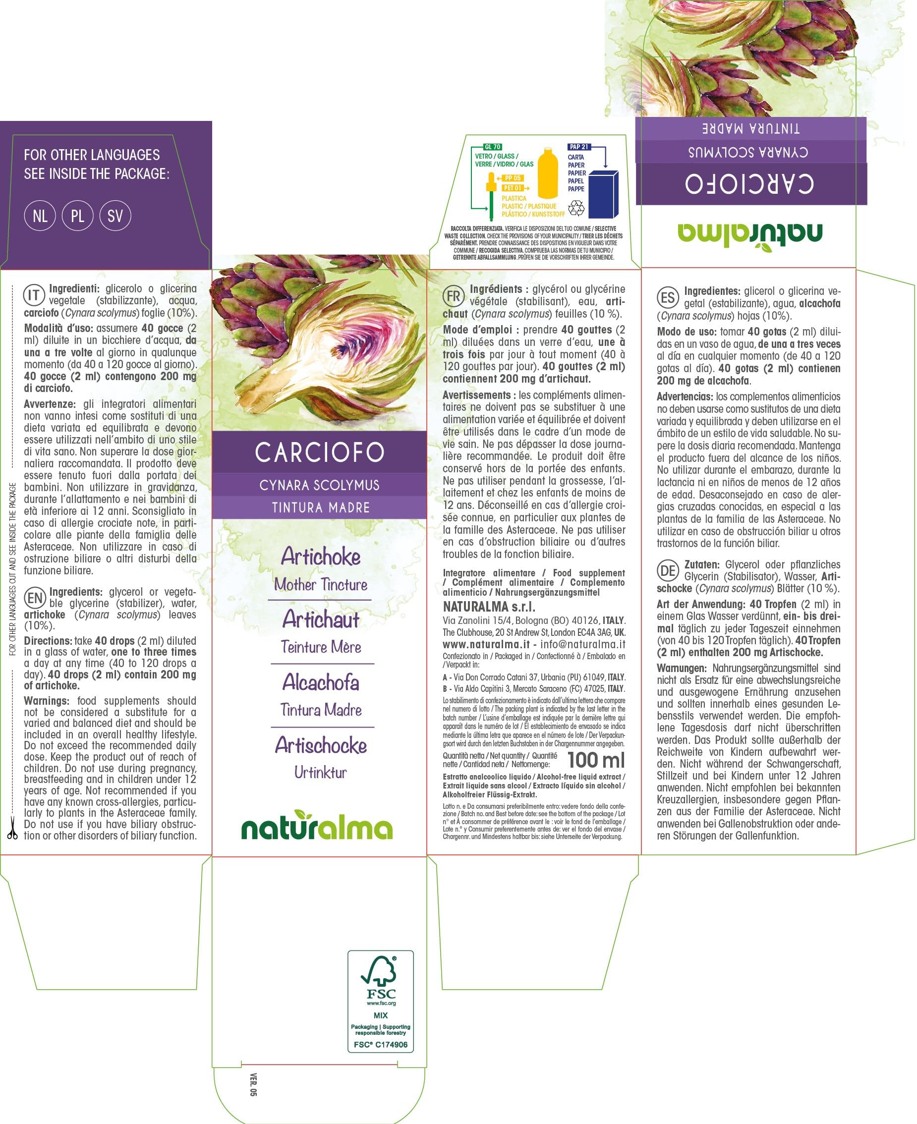 alcohol-free artichoke extract drops