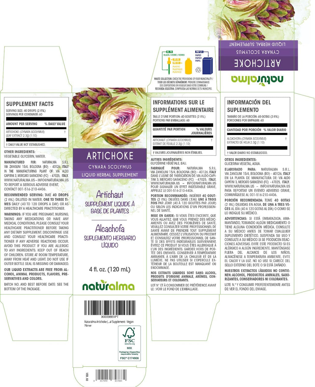 alcohol-free artichoke extract drops