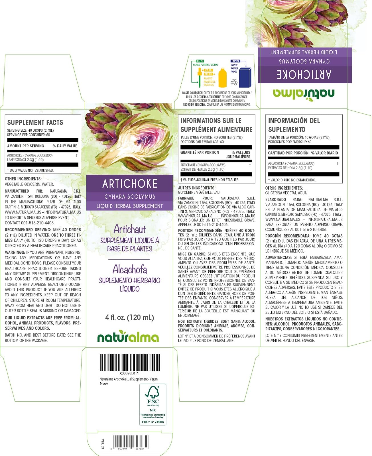 alcohol-free artichoke extract drops