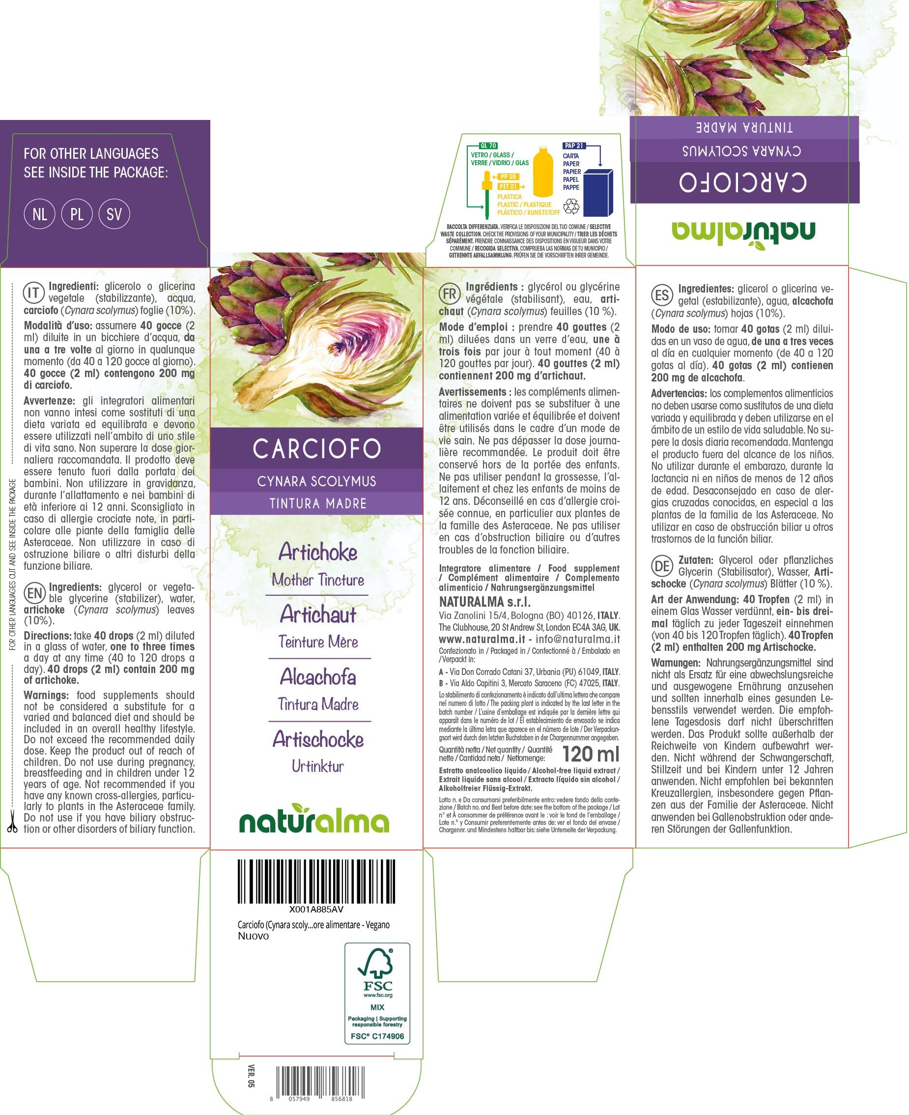 alcohol-free artichoke extract drops