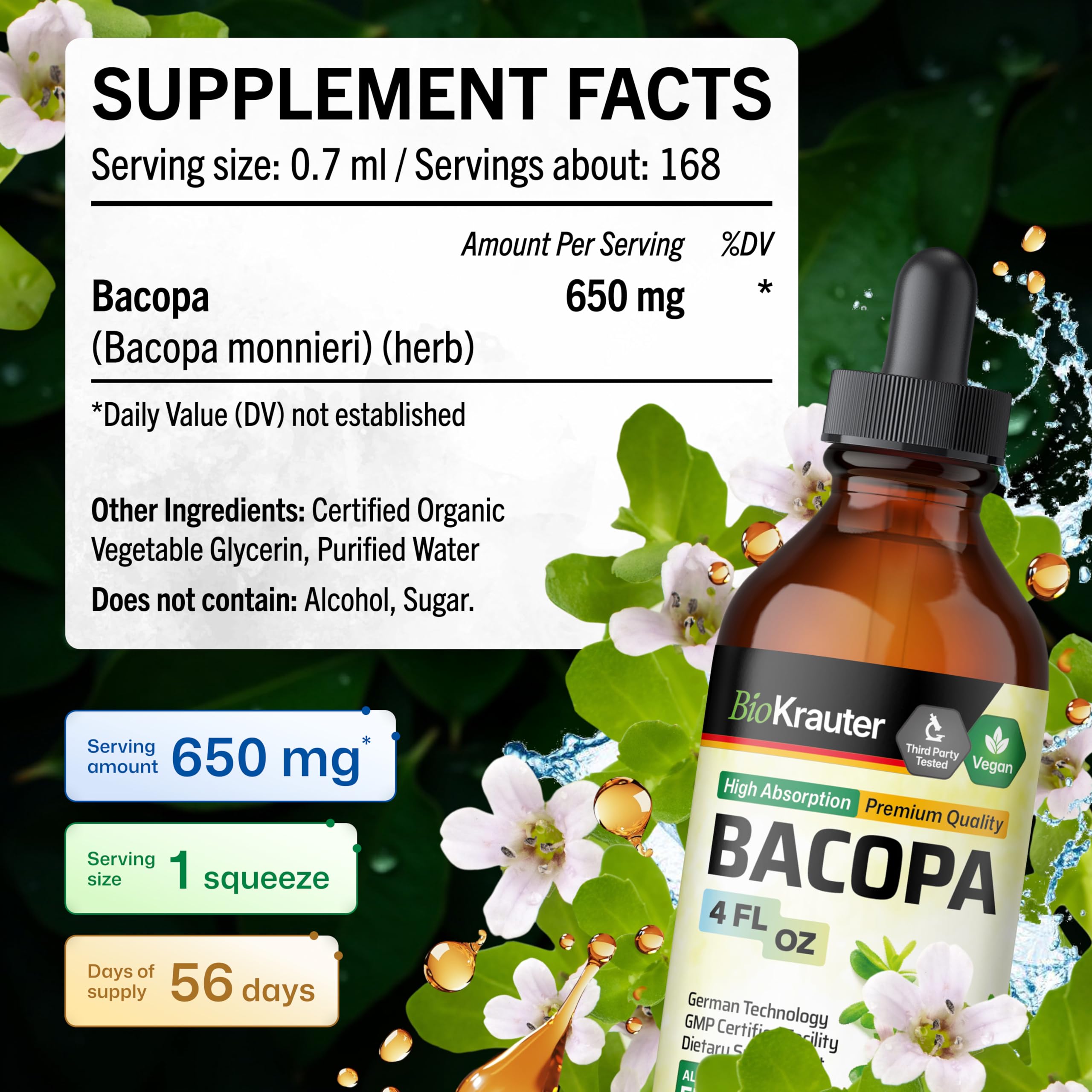 alcohol free bacopa monnieri benefits