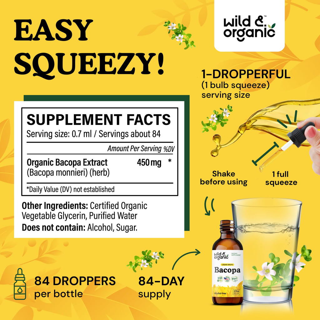 alcohol-free bacopa monnieri brain support