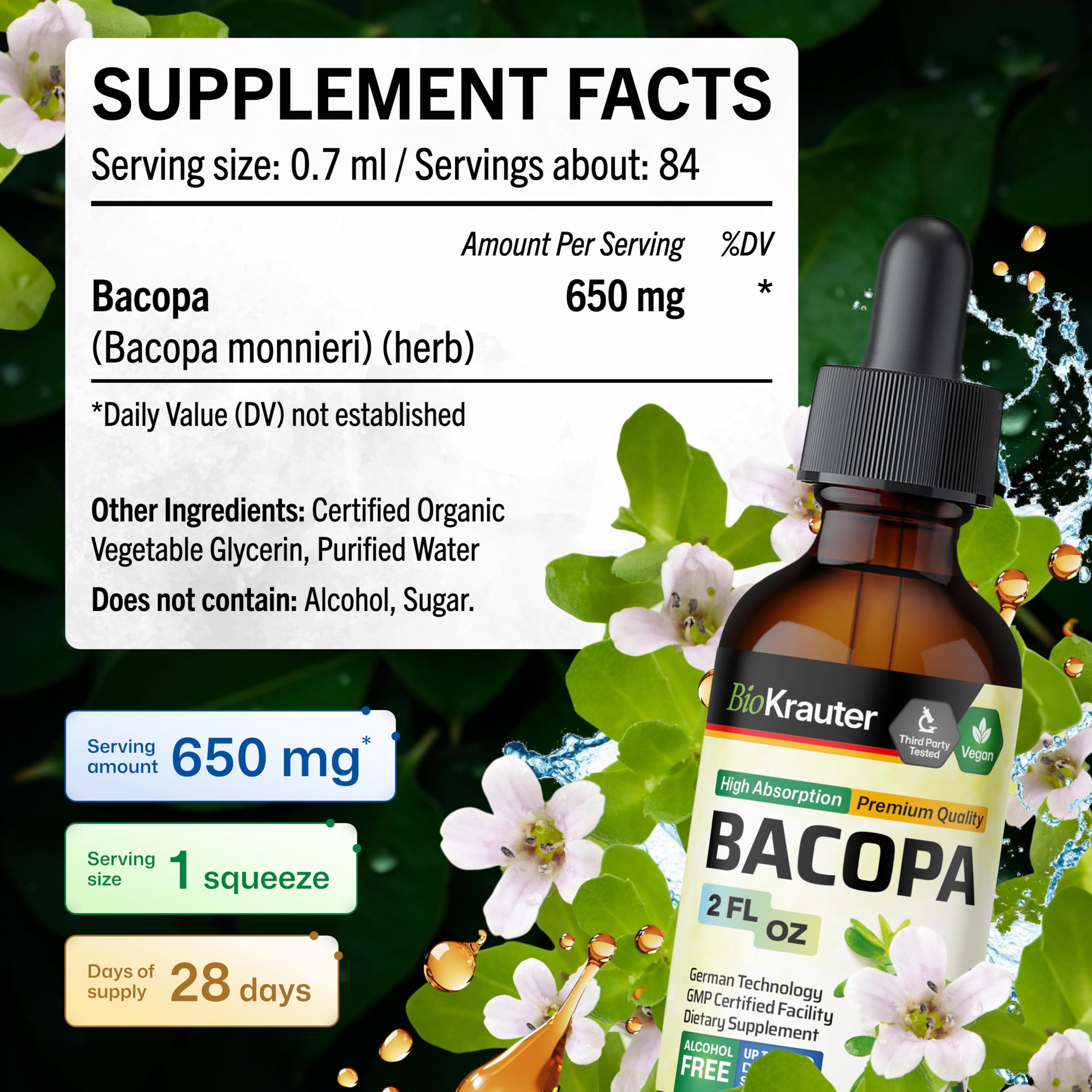 alcohol free bacopa monnieri supplement