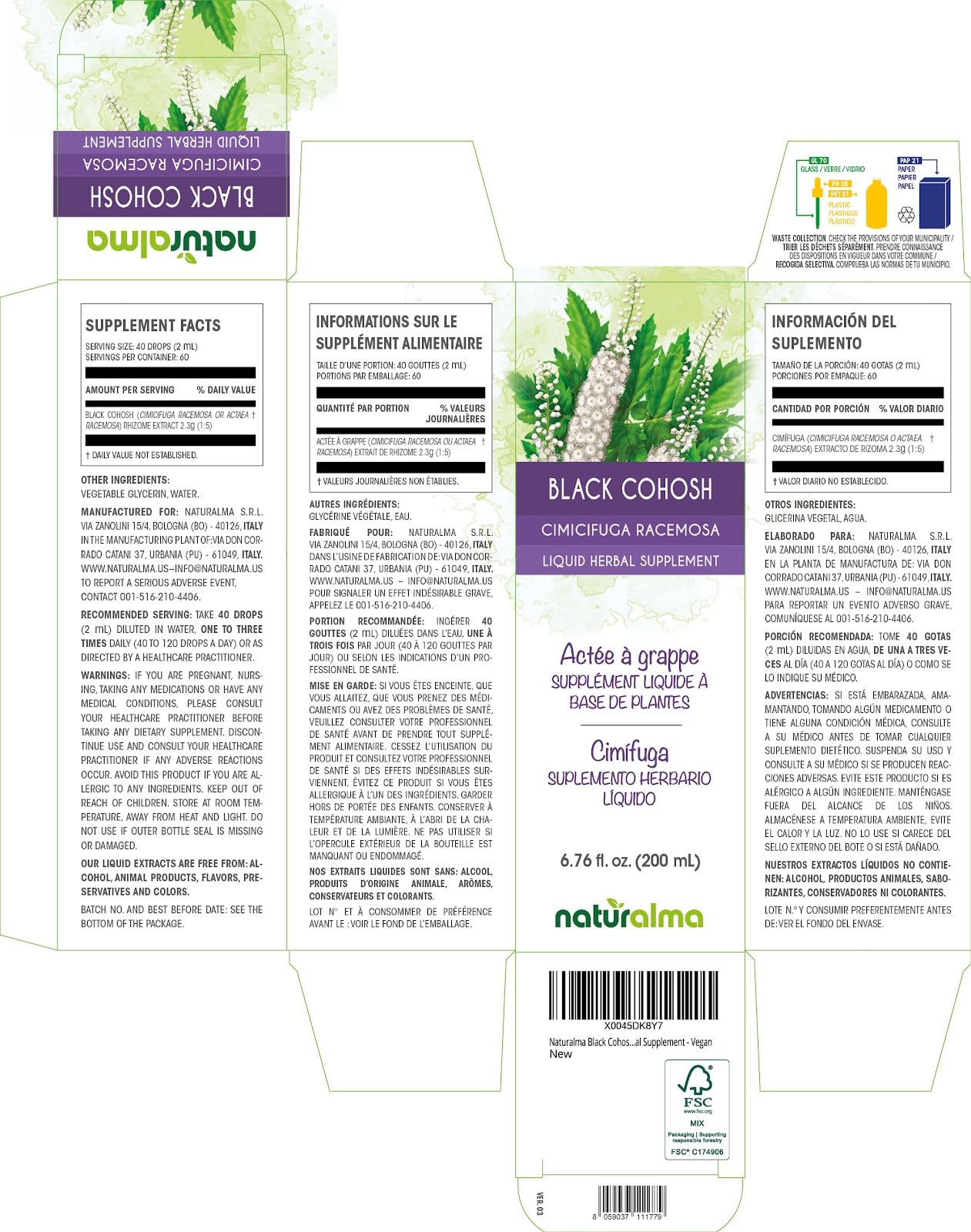 alcohol-free black cohosh extract