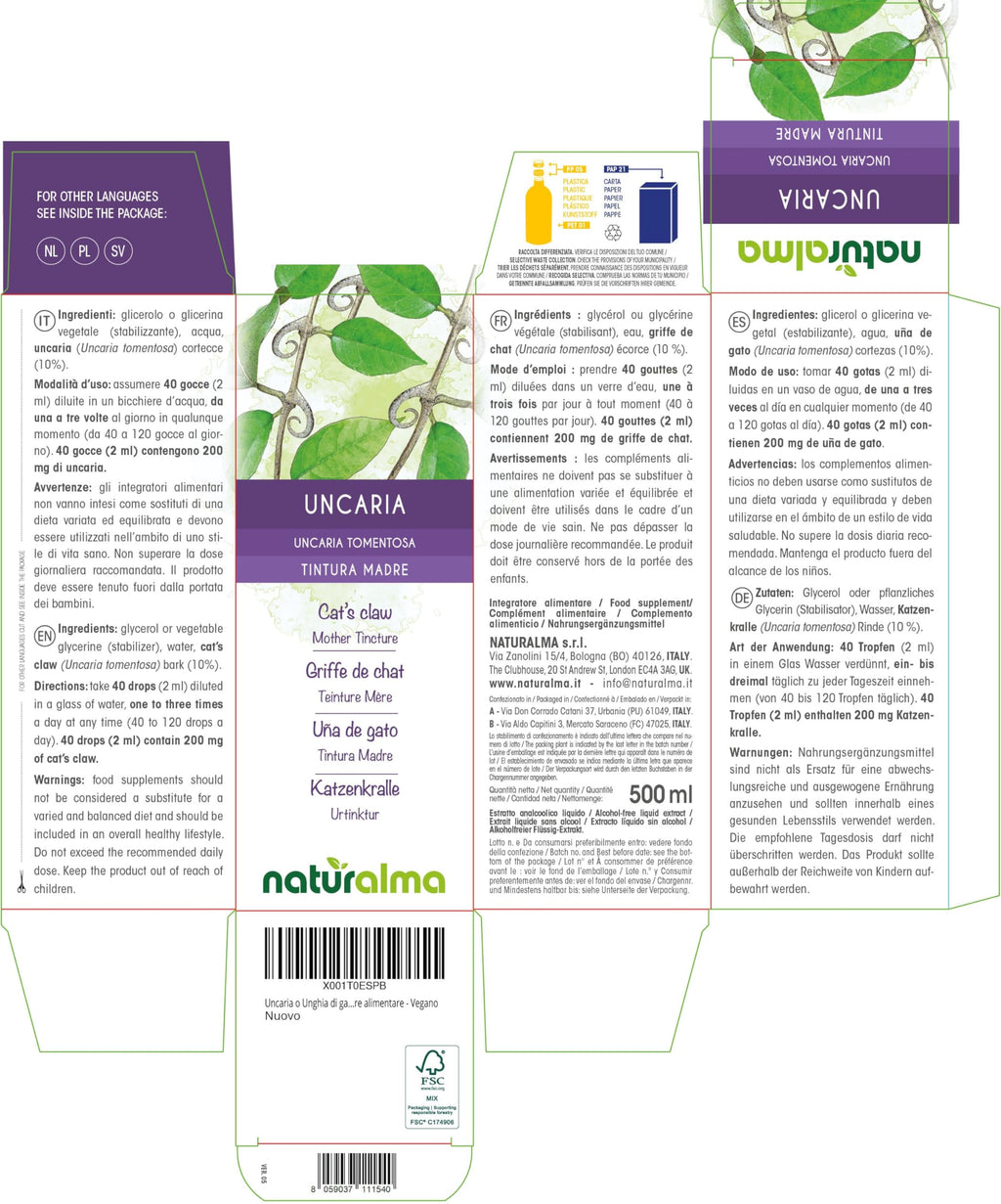 alcohol-free Cat's Claw drops