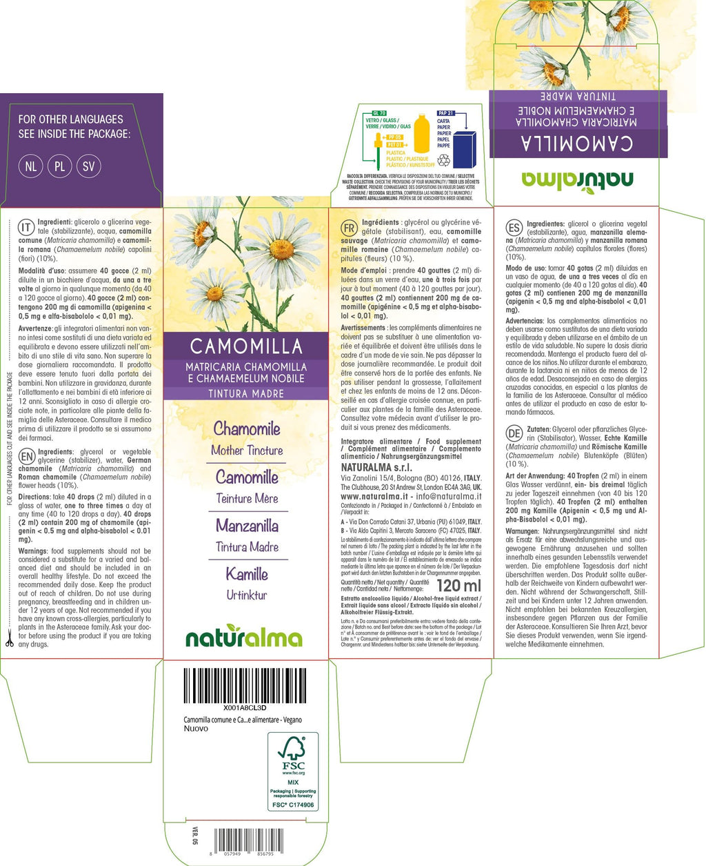 alcohol-free chamomile extract for wellness