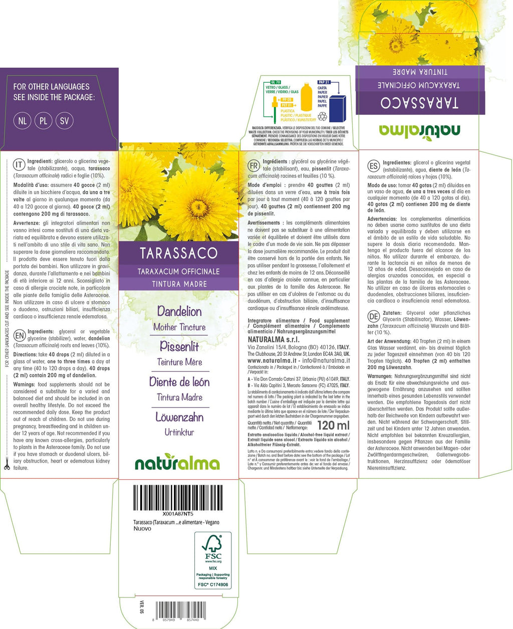 Alcohol-free dandelion herb extract
