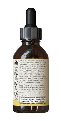 Alcohol-free echinacea drops for health