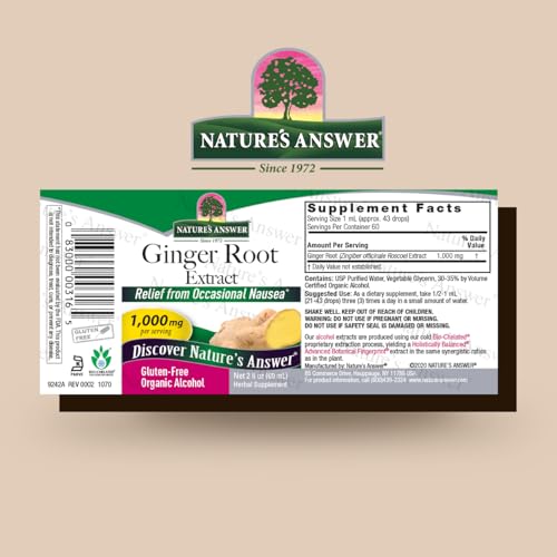 alcohol-free ginger extract benefits