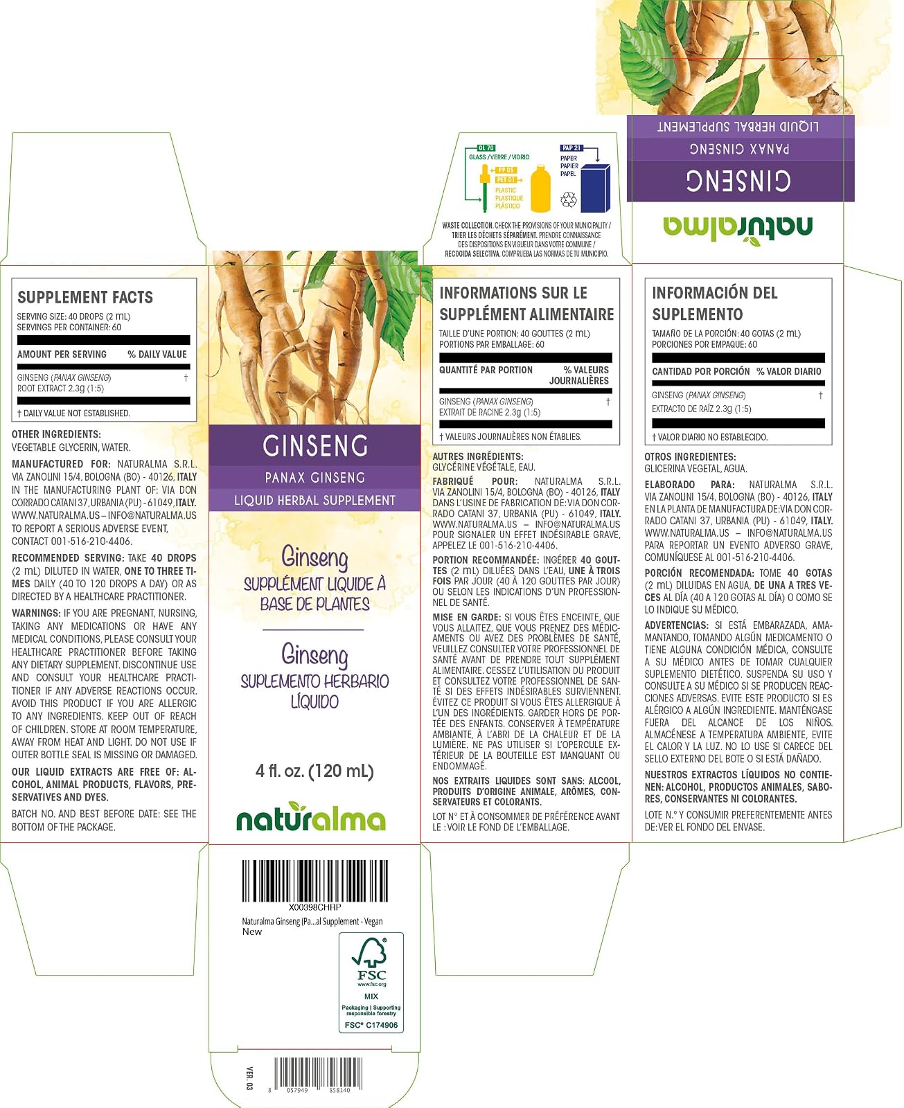 alcohol-free ginseng extract