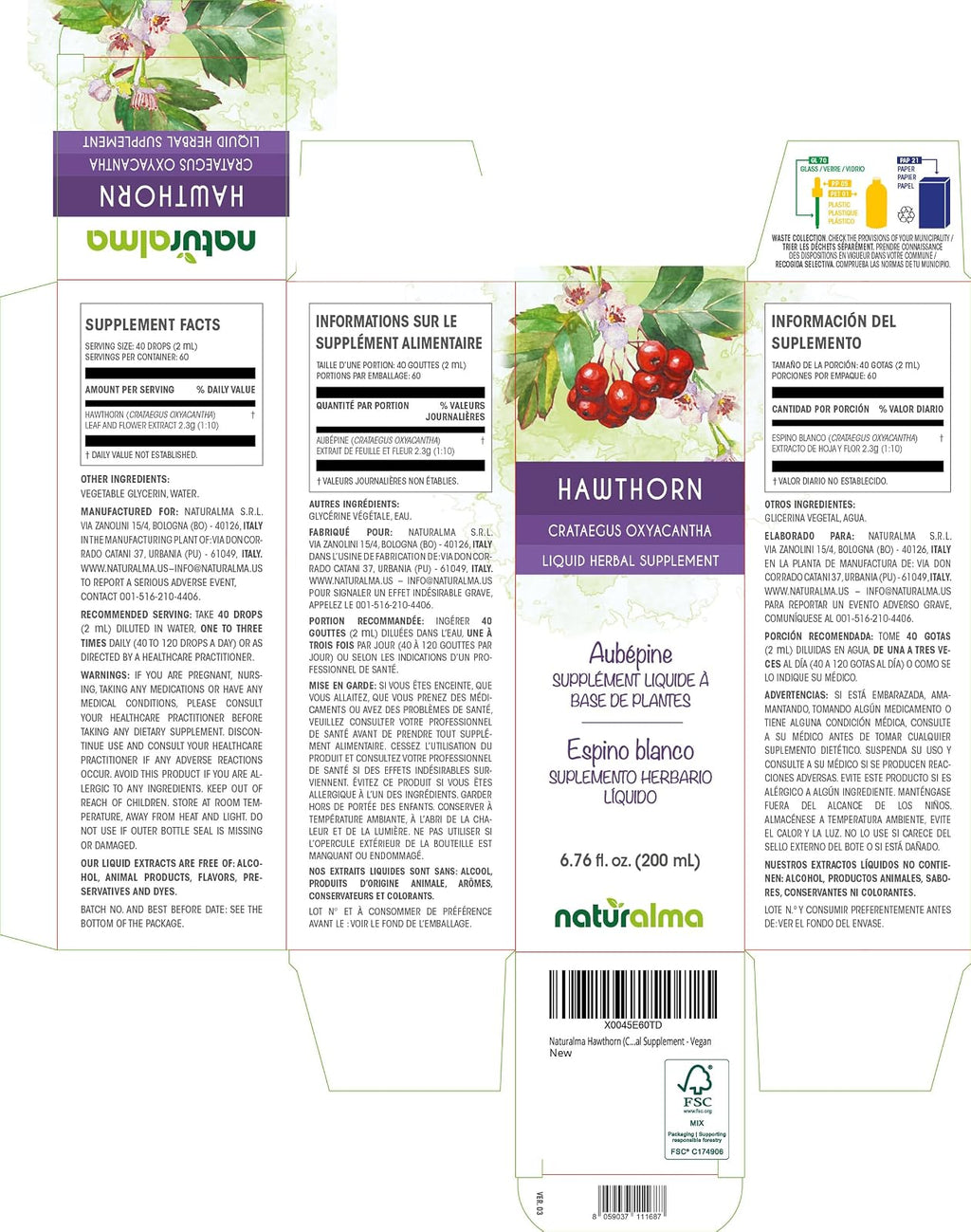 alcohol-free hawthorn flower extract