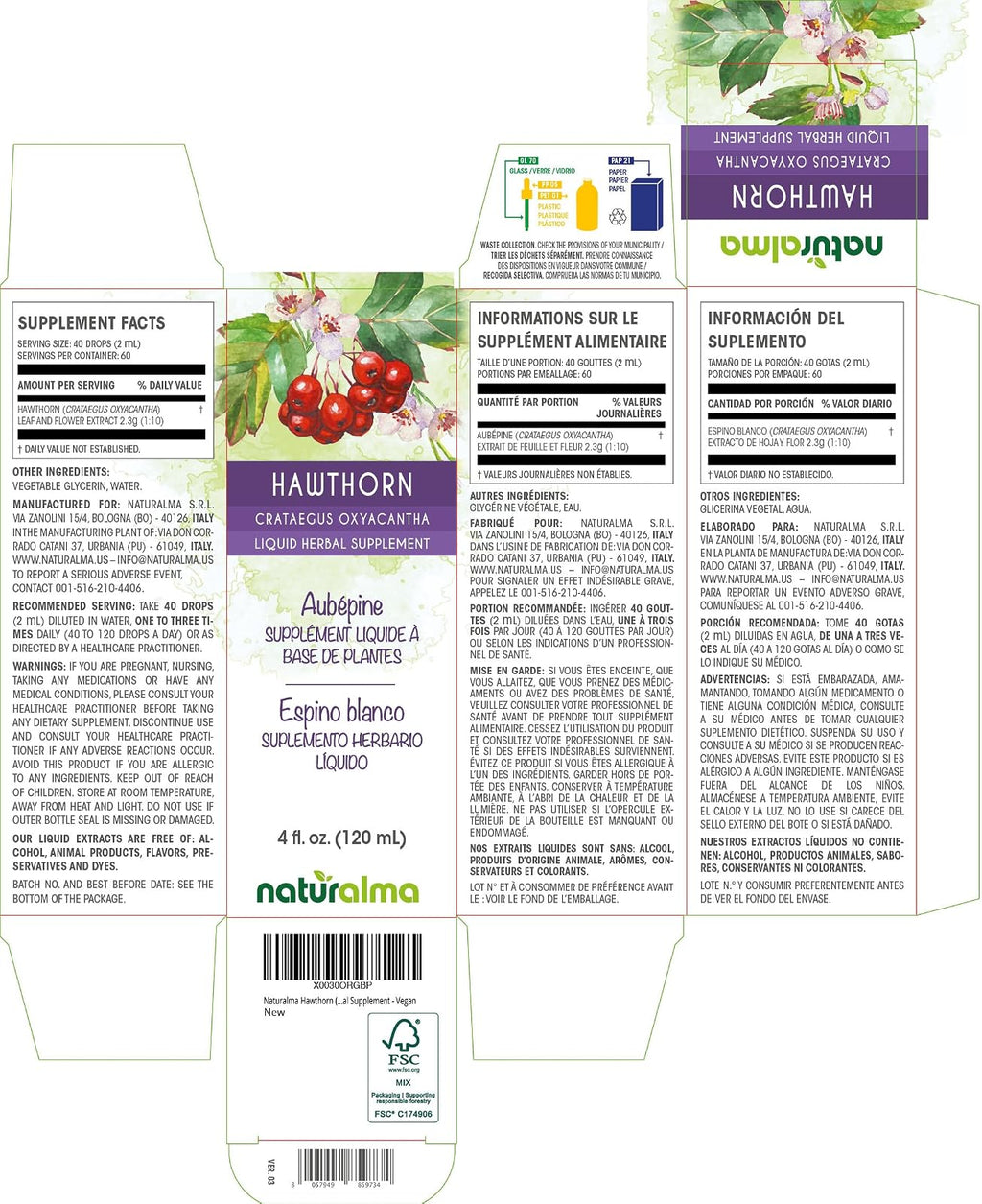 Alcohol-free hawthorn leaf extract