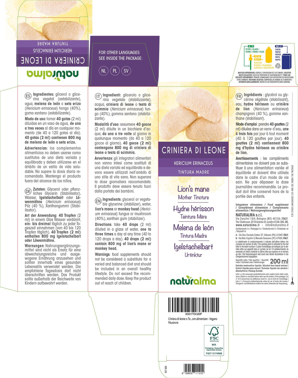 alcohol-free herbal mushroom extract