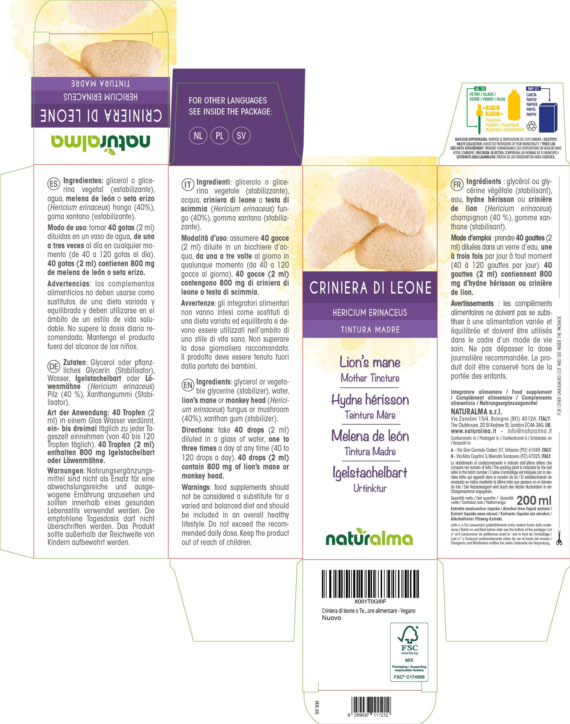 alcohol-free herbal mushroom extract