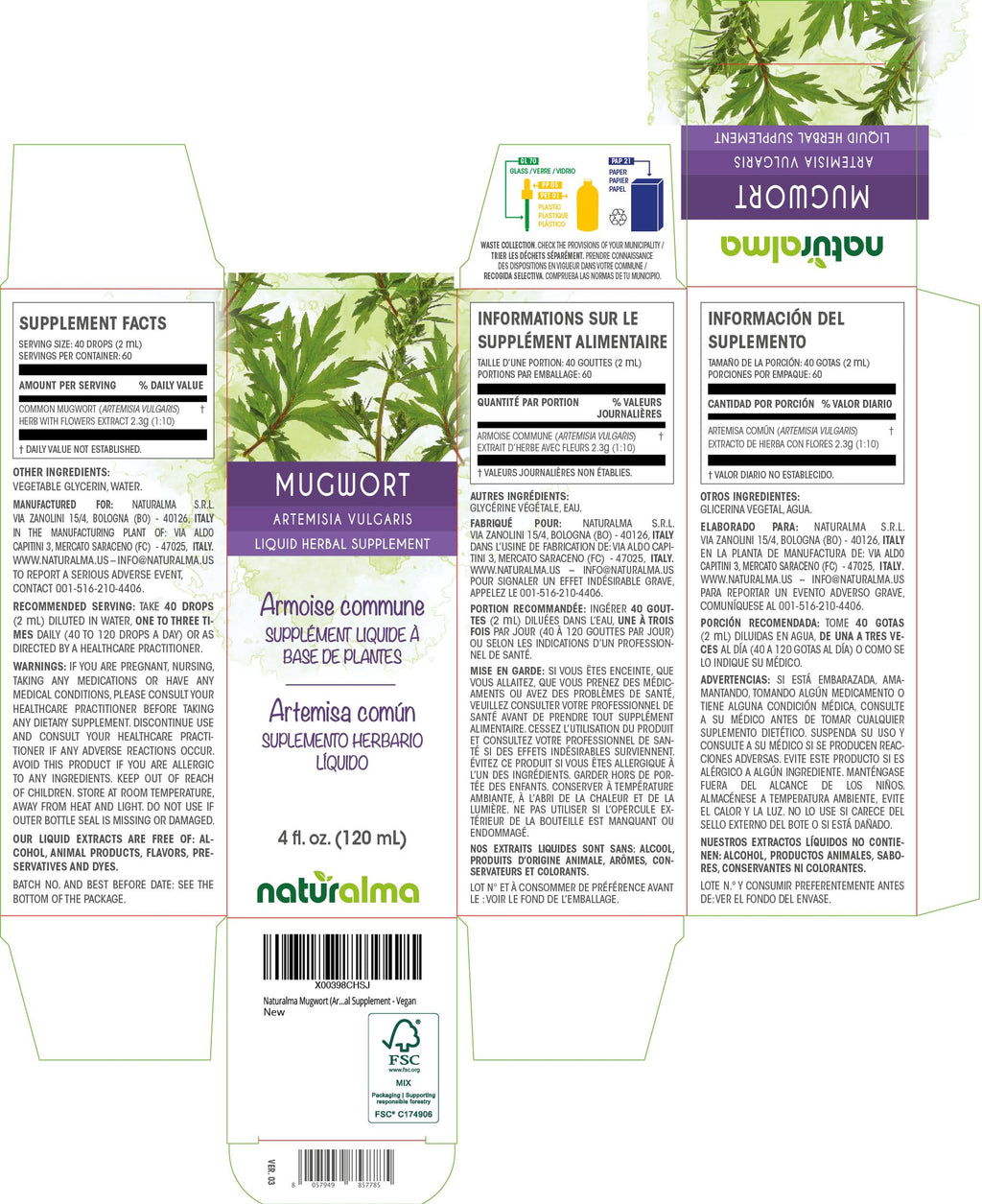 Alcohol-free herbal supplement drops