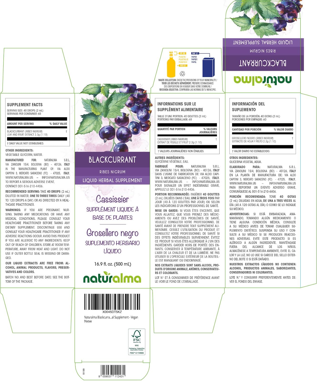 alcohol-free herbal supplement drops