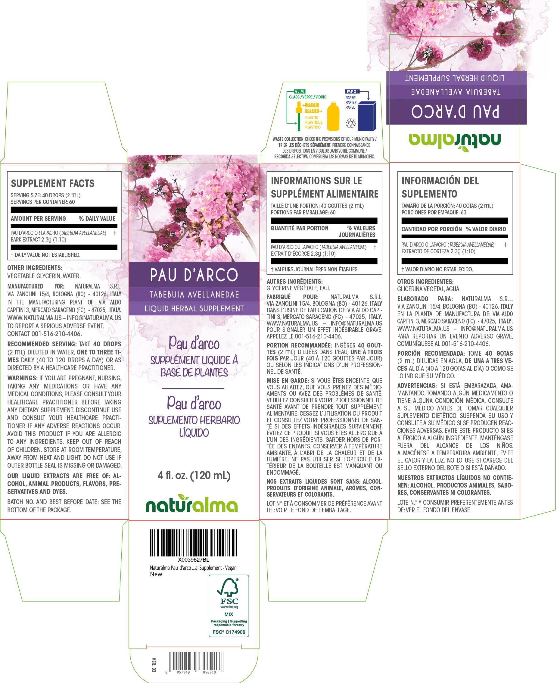 Alcohol-free Lapacho extract drops