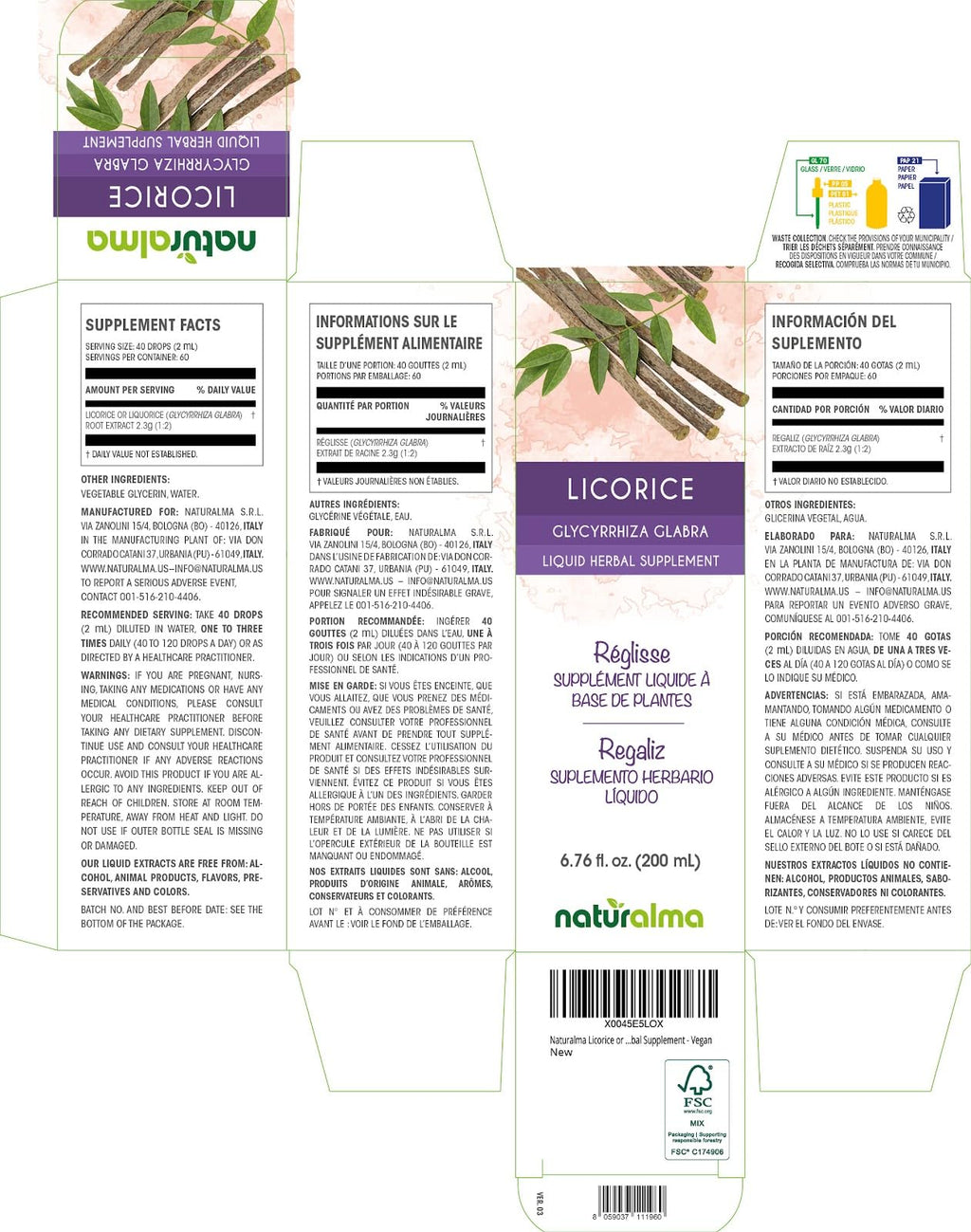 alcohol-free licorice root extract