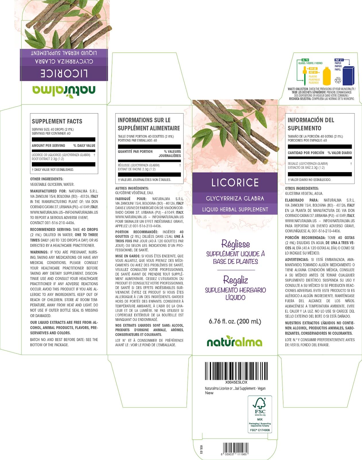 alcohol-free licorice root extract