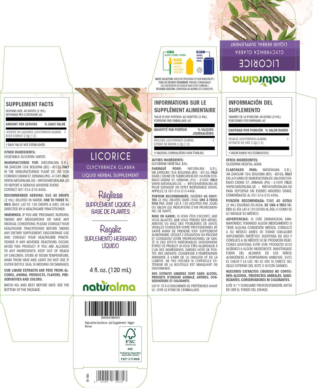 alcohol-free licorice root extract