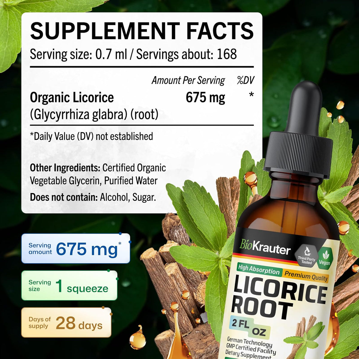 alcohol-free licorice root herbal remedy