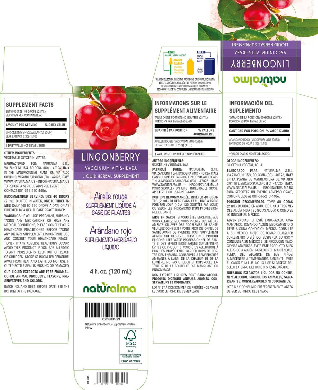 alcohol-free lingonberry extract