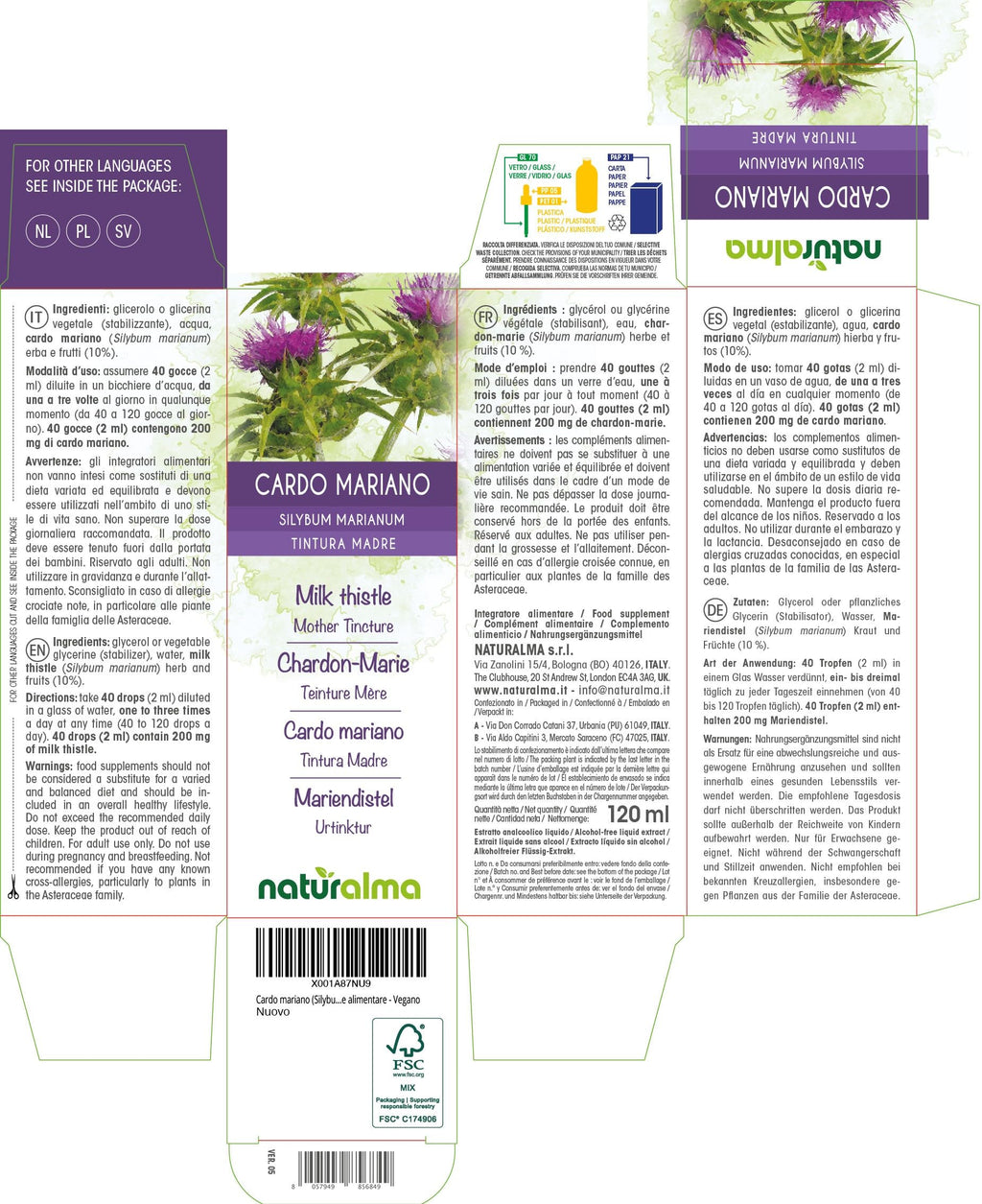 alcohol-free milk thistle extract drops