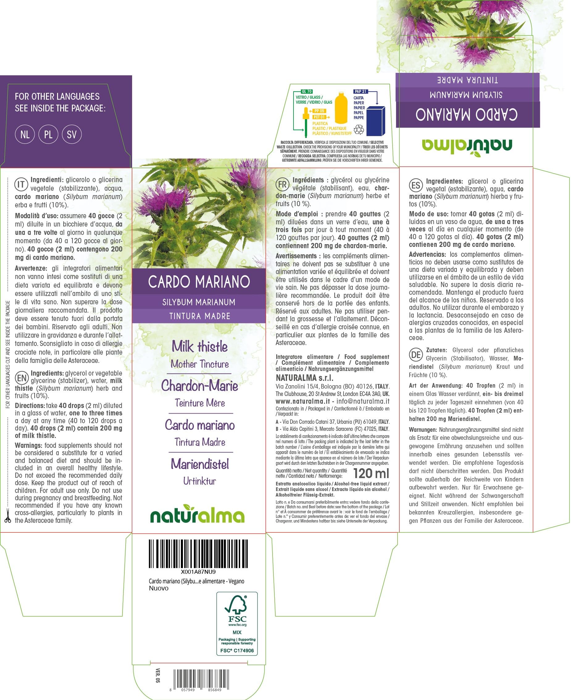 alcohol-free milk thistle extract drops