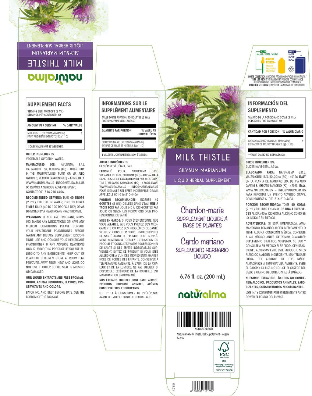 alcohol-free milk thistle extract