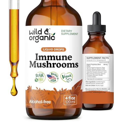alcohol-free mushroom drops for health