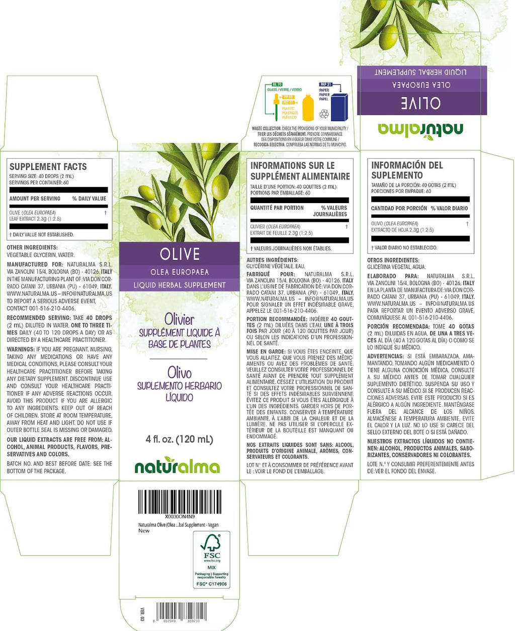 alcohol-free olive leaf extract drops