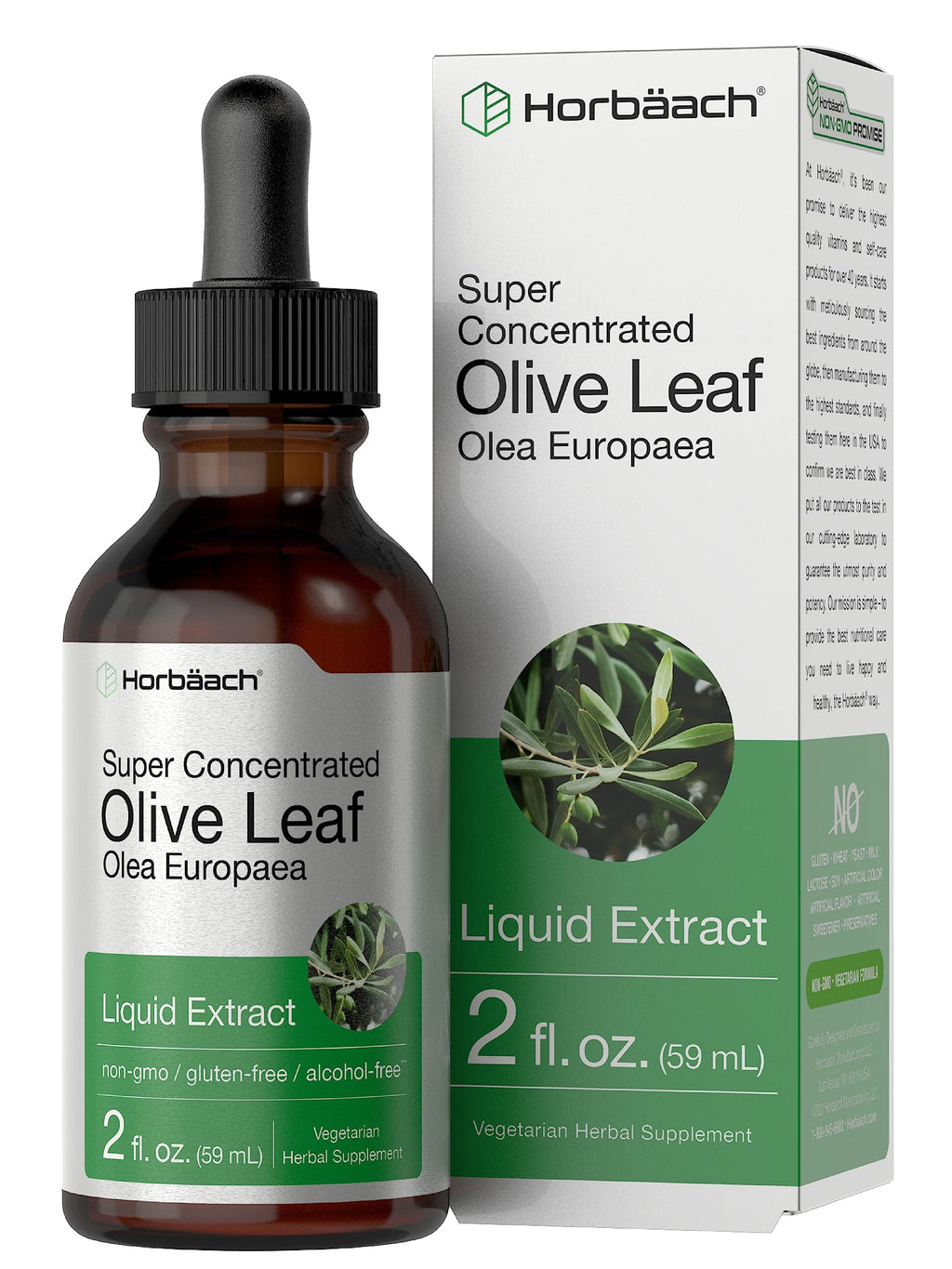 Alcohol free olive leaf liquid