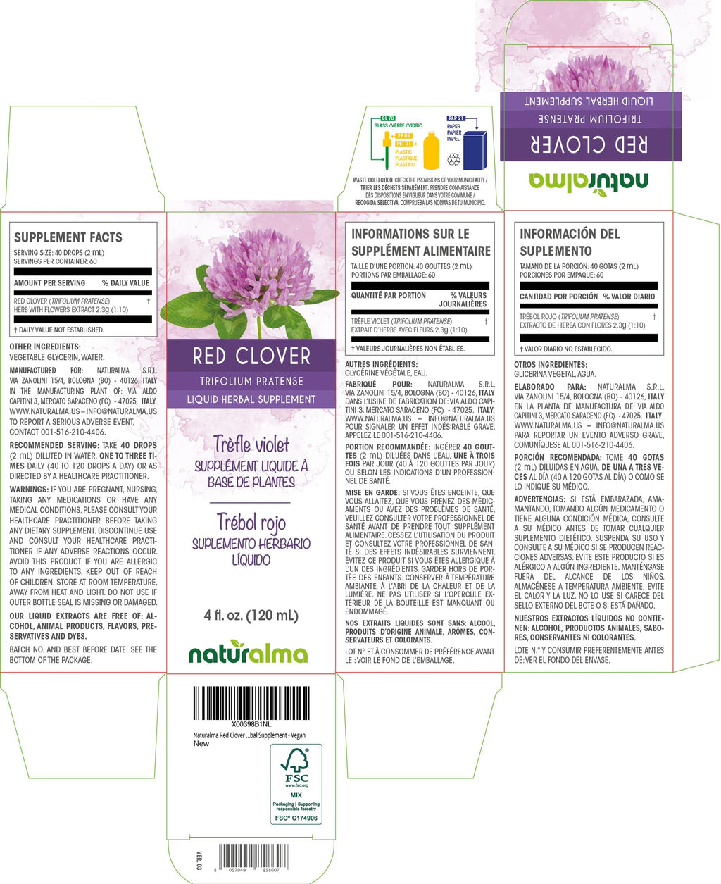 Alcohol-free red clover supplement