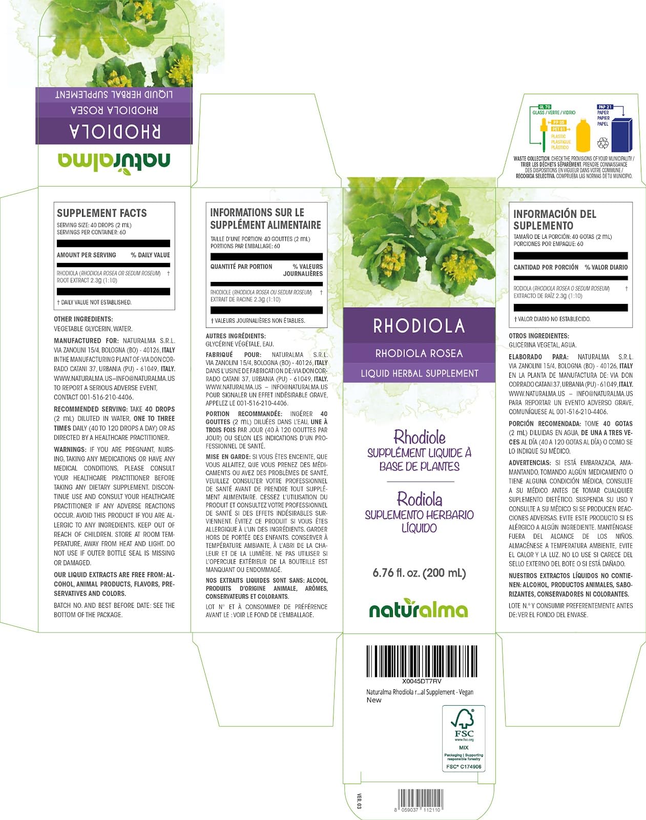 alcohol-free rhodiola extract