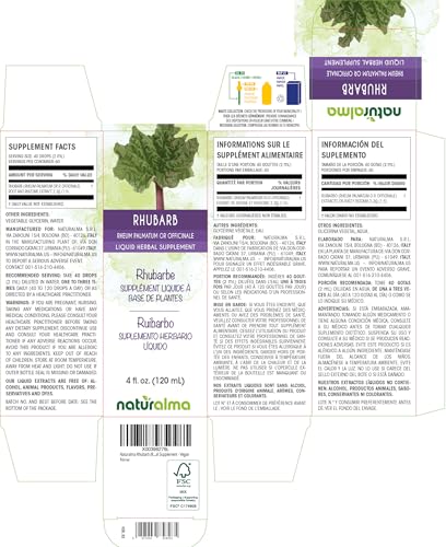 Alcohol-free rhubarb root extract