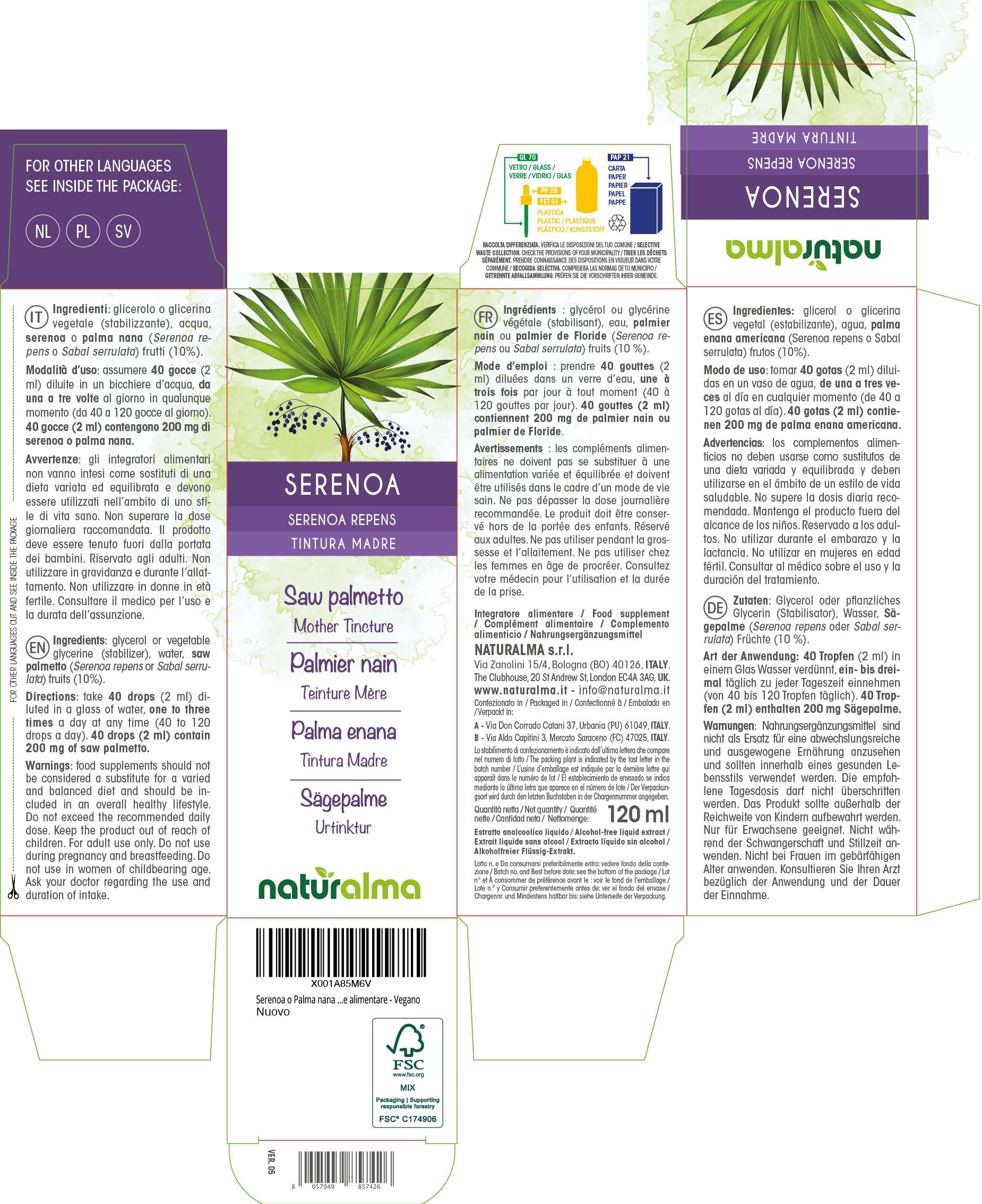 alcohol-free saw palmetto extract