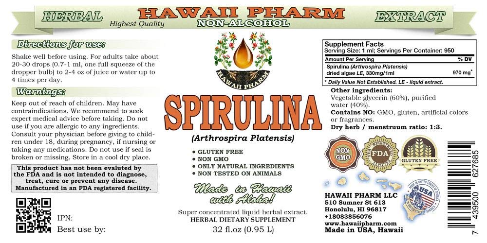 alcohol-free spirulina supplement Canada