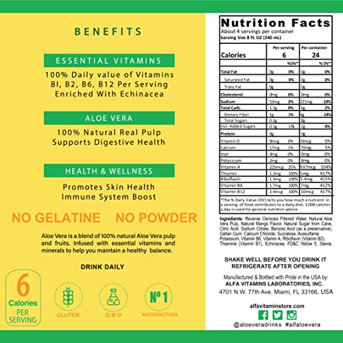 Alfa Vitamins aloe vera original flavor