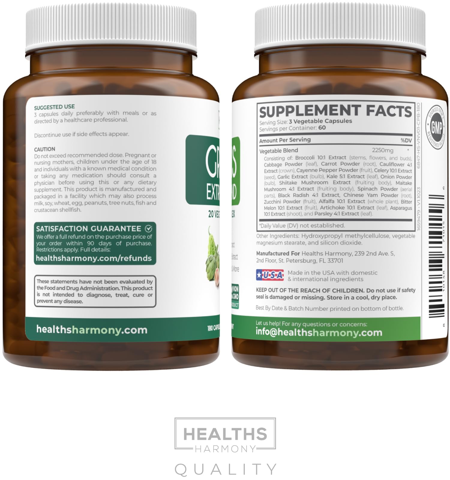 Alfalfa capsules for natural detox