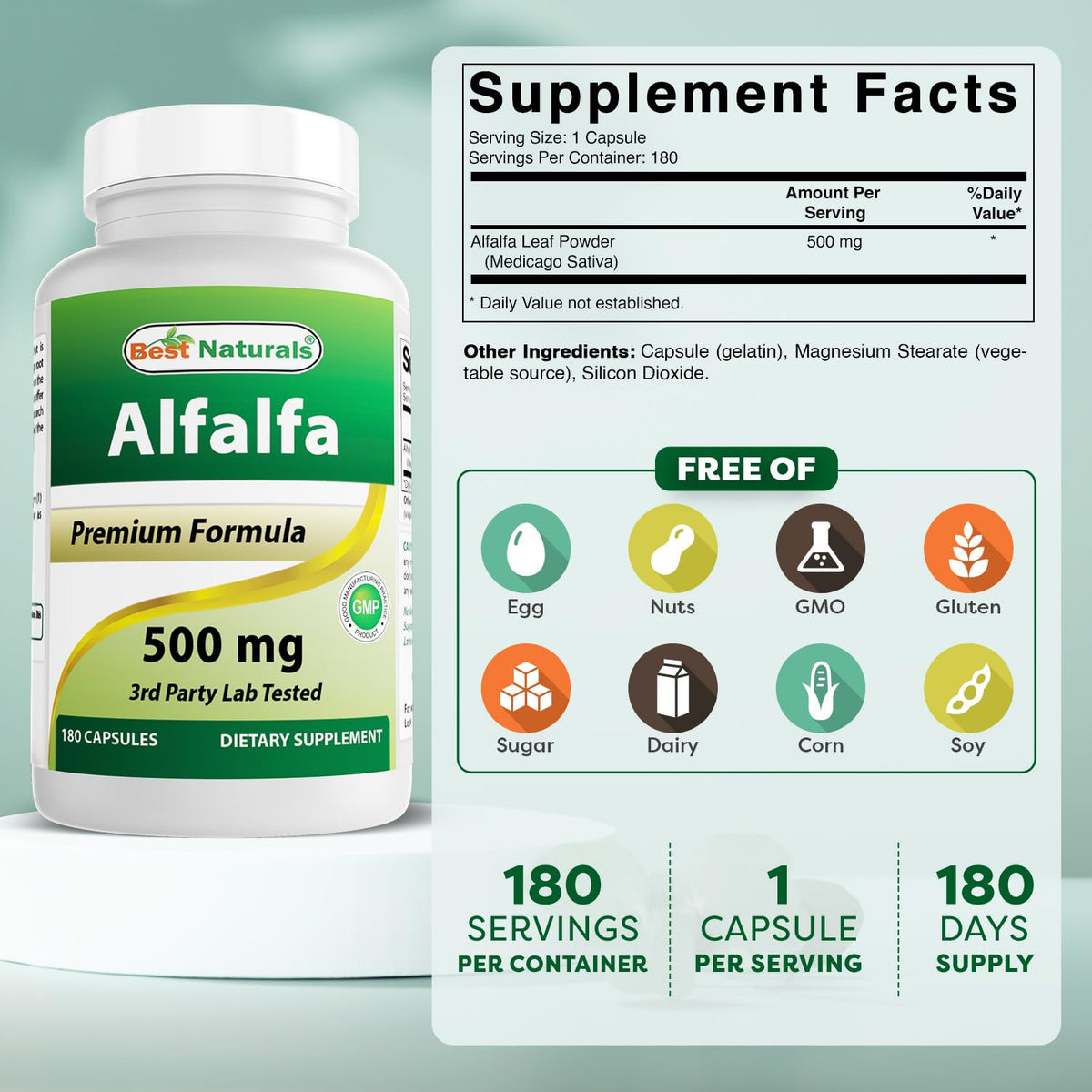 Alfalfa green superfood for digestion support
