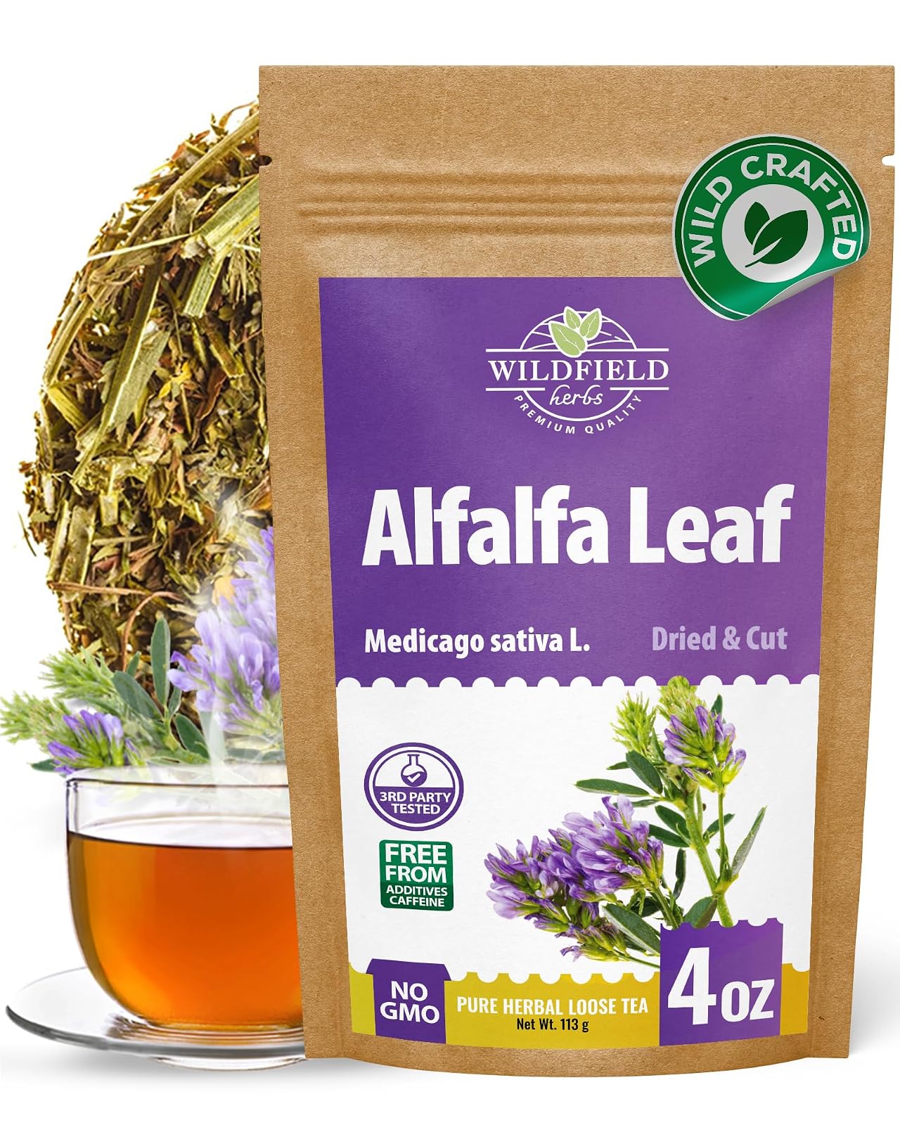 Alfalfa leaf herbal tea bags