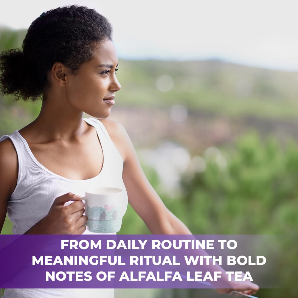 Alfalfa leaf tea for daily hydration