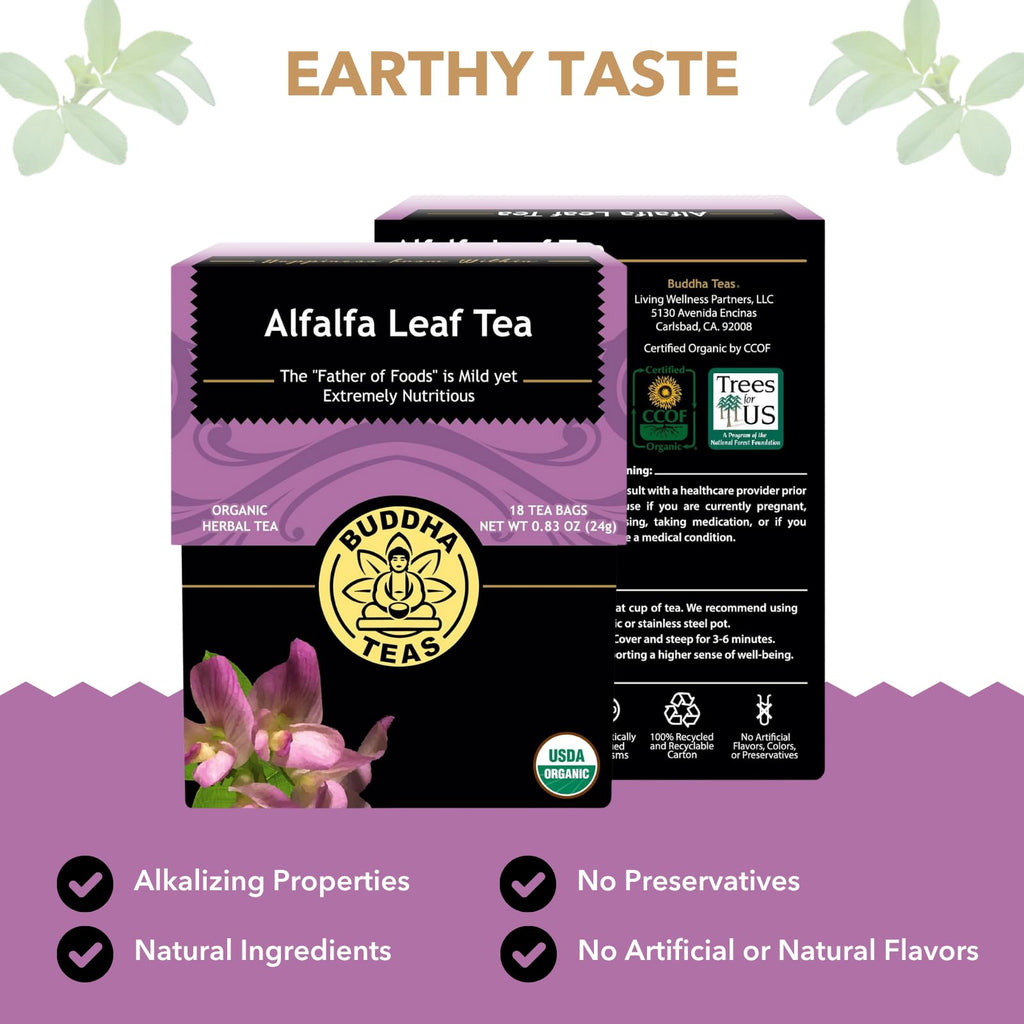 Alfalfa leaf tea for herbal detox