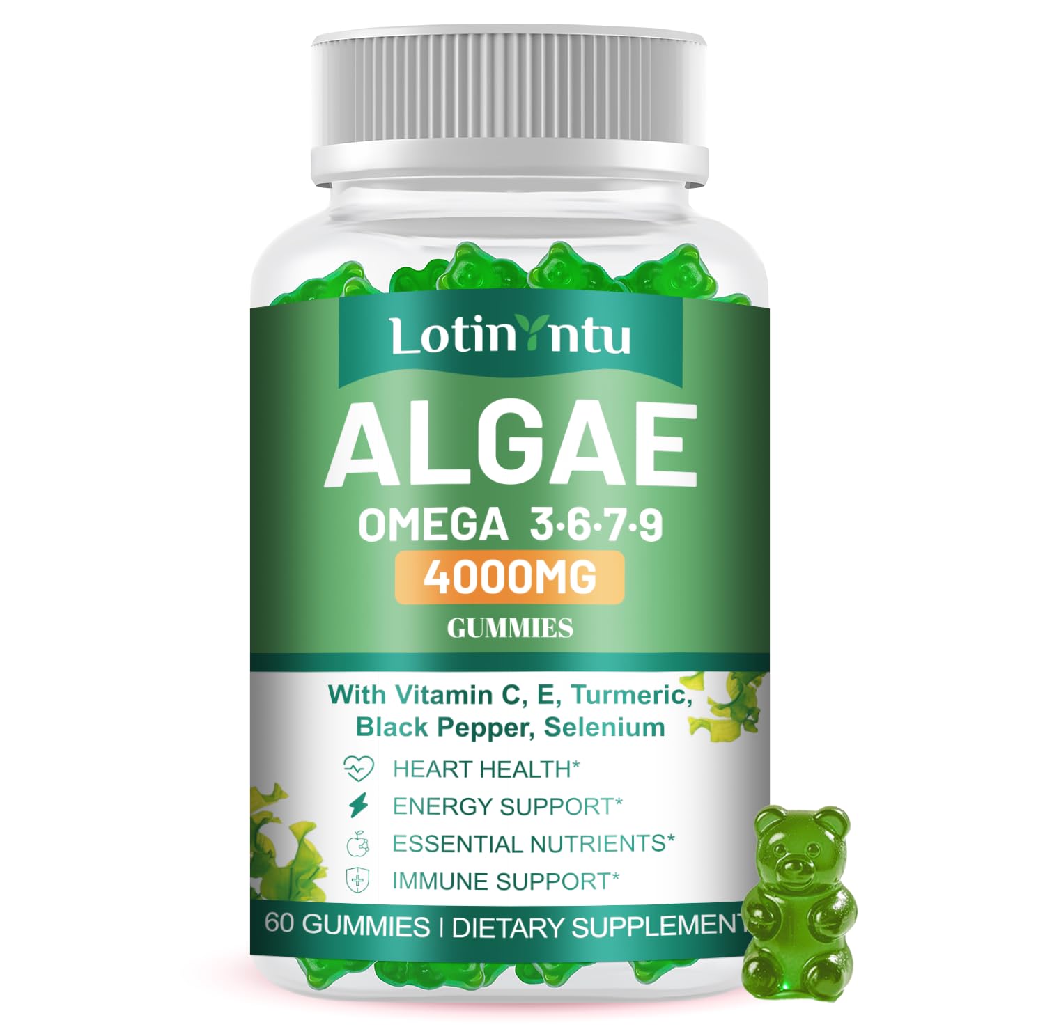 Algae omega 3 gummies for heart health