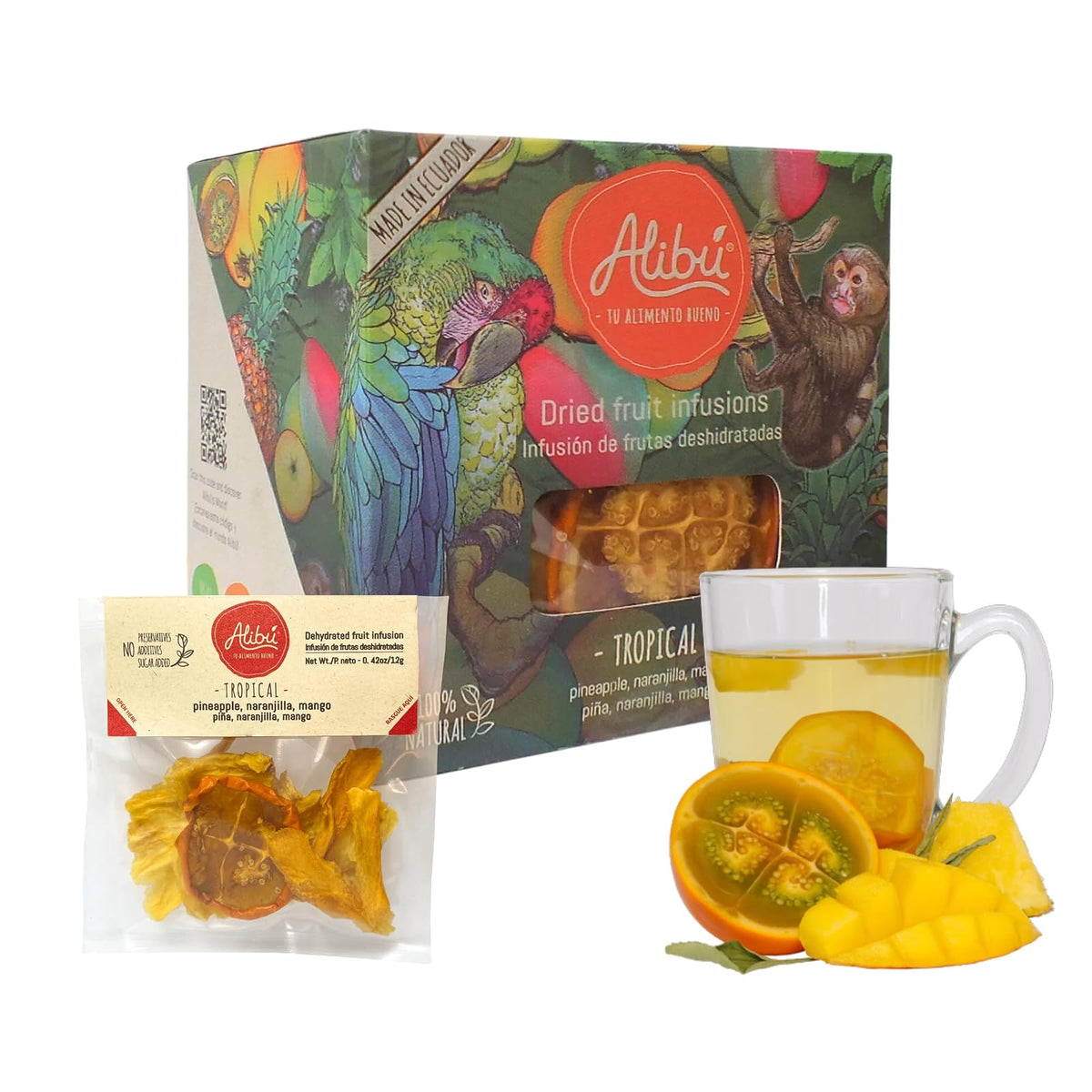 Alibú tropical dried fruit tea
